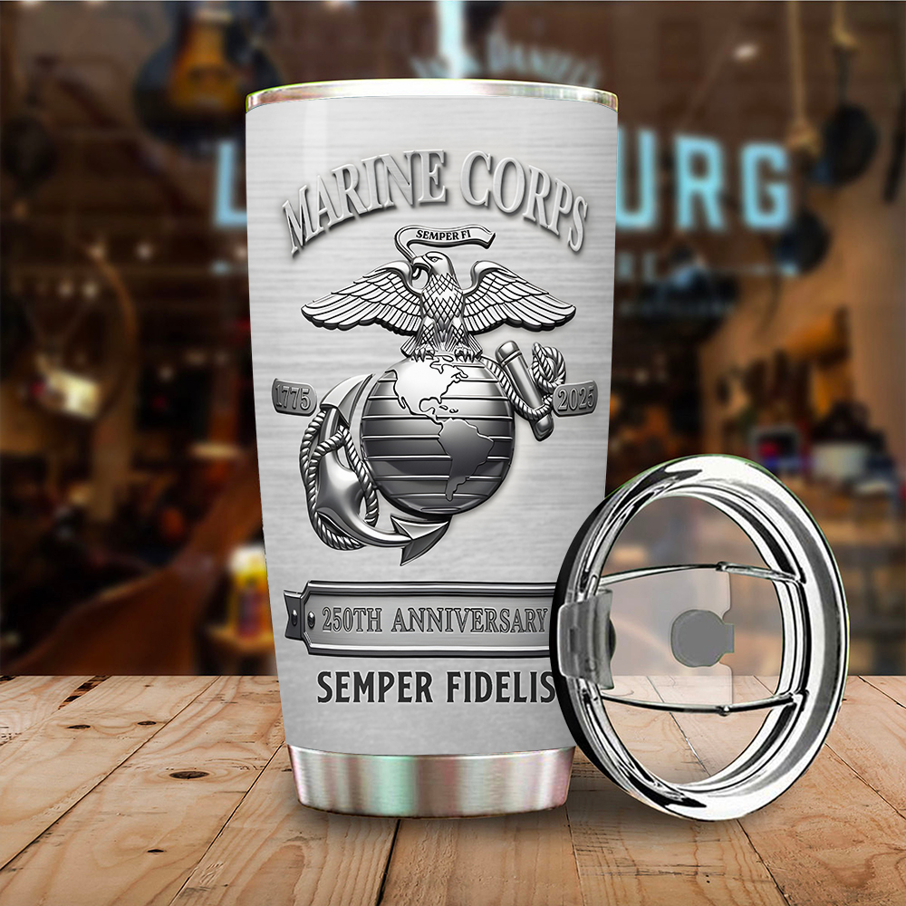 Personalized US Marine Corps 250th Anniversary Tumbler Cup – MAITM12655 ...