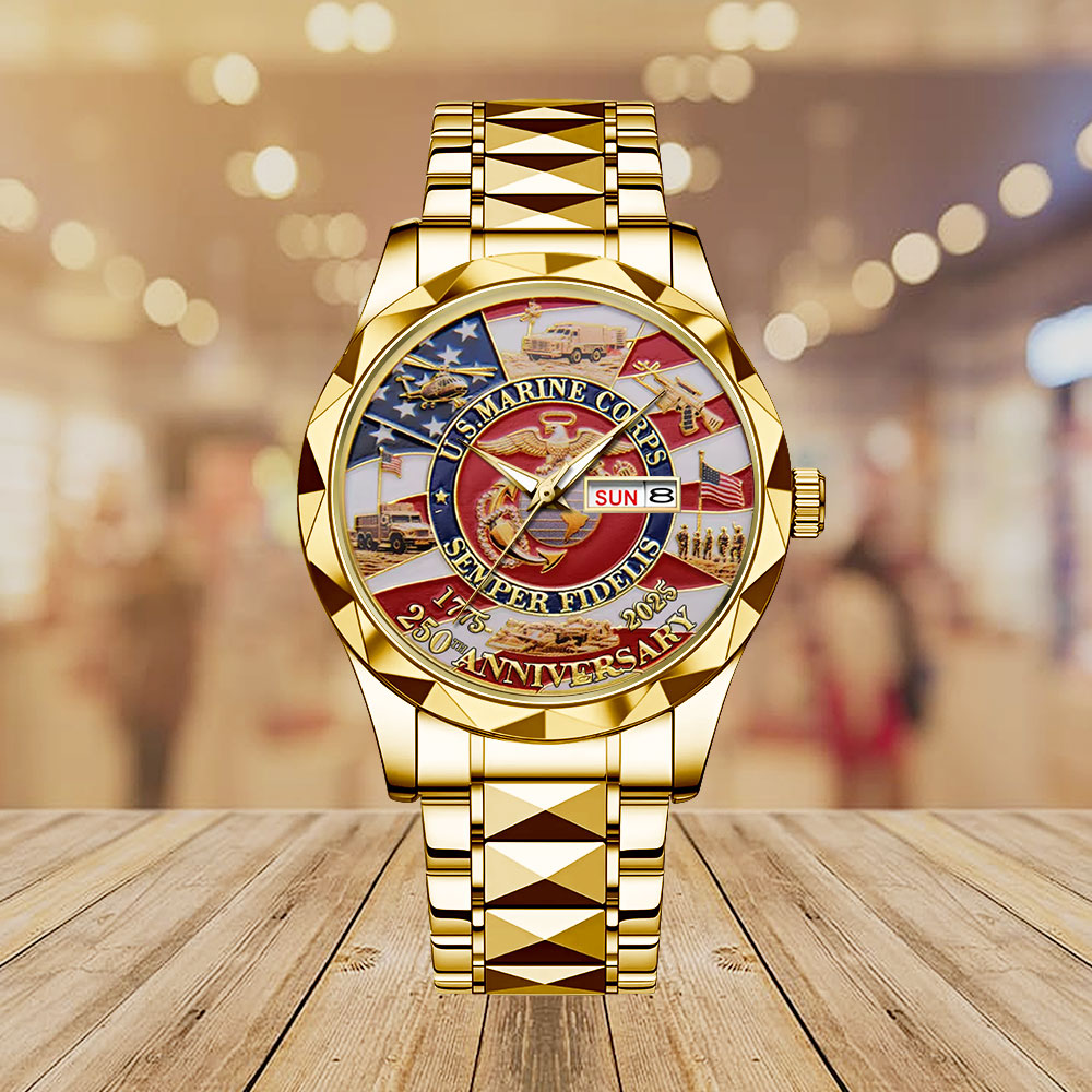 US Marine Corps 250th Anniversary Alloy Luxury Quartz Watch ...