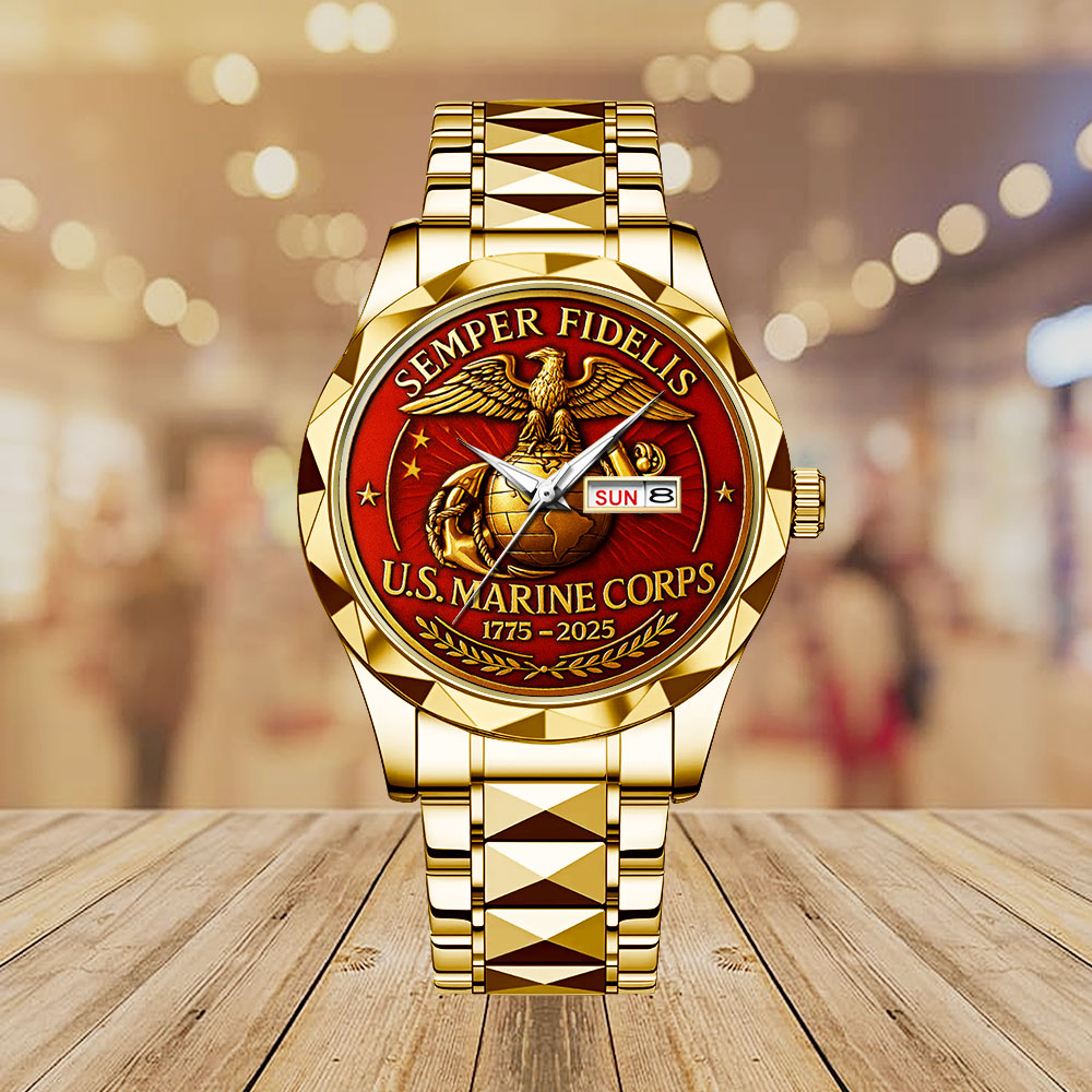 US Marine Corps Alloy Luxury Quartz Watch – MAITM 12532 | Gifnestbuys