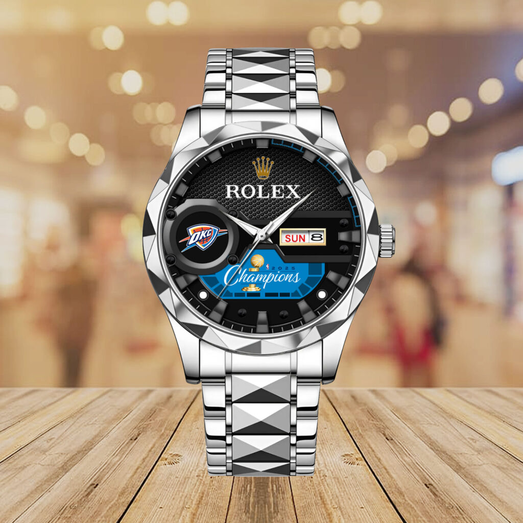 Oklahoma City Thunder 2025 NBA Champions x Rolex Alloy Luxury Quartz ...