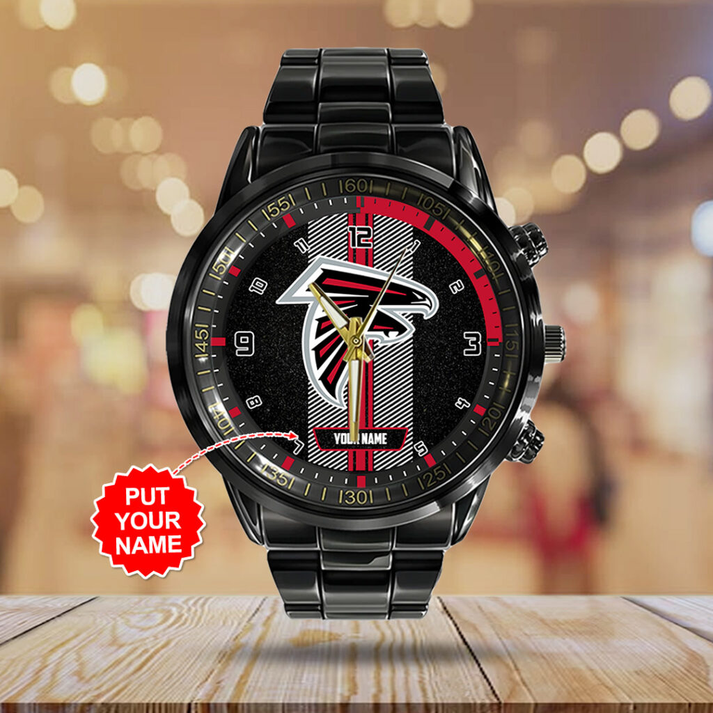 Personalized Atlanta Falcons Black Stainless Steel Watch – TANTN16005 ...