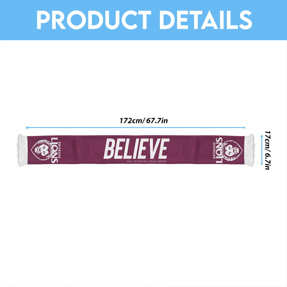 Brisbane Lions 2025 AFL Grand Final Ruffneck Soccer Scarf – TANTN16479 ...