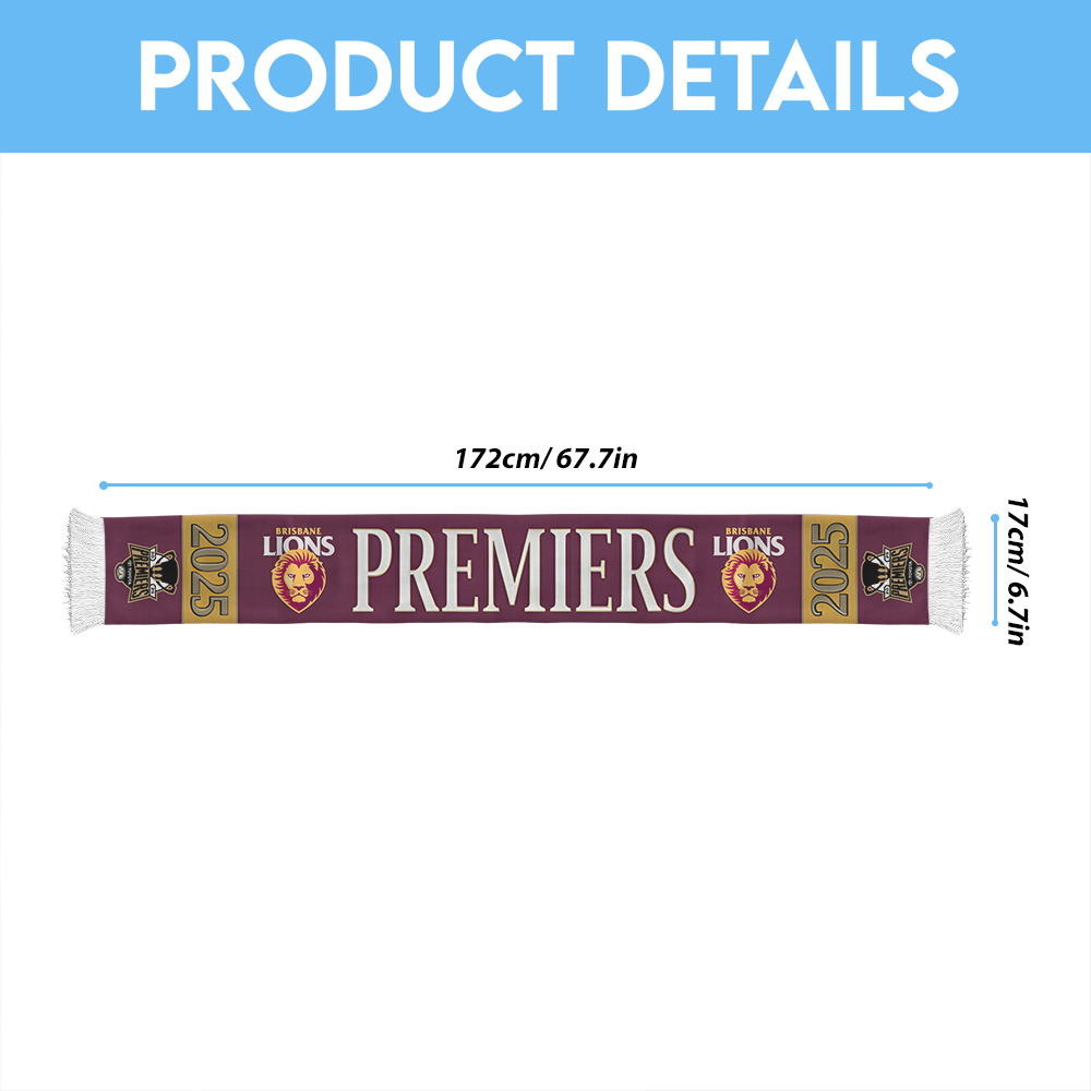 Brisbane Lions Premiers 2025 Ruffneck Soccer Scarf – TANTN16878 ...