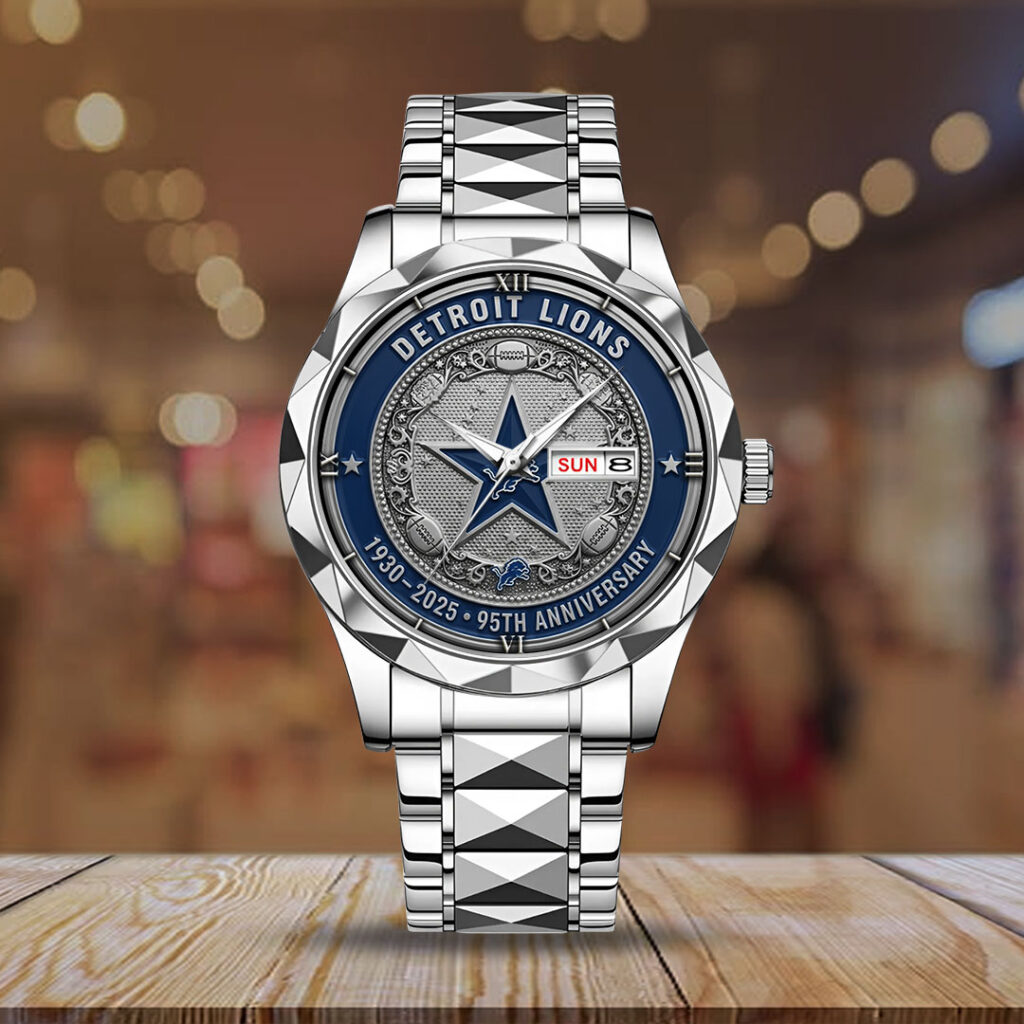 Detroit Lions 95th Anniversary 2025 Alloy Luxury Quartz Watch ...
