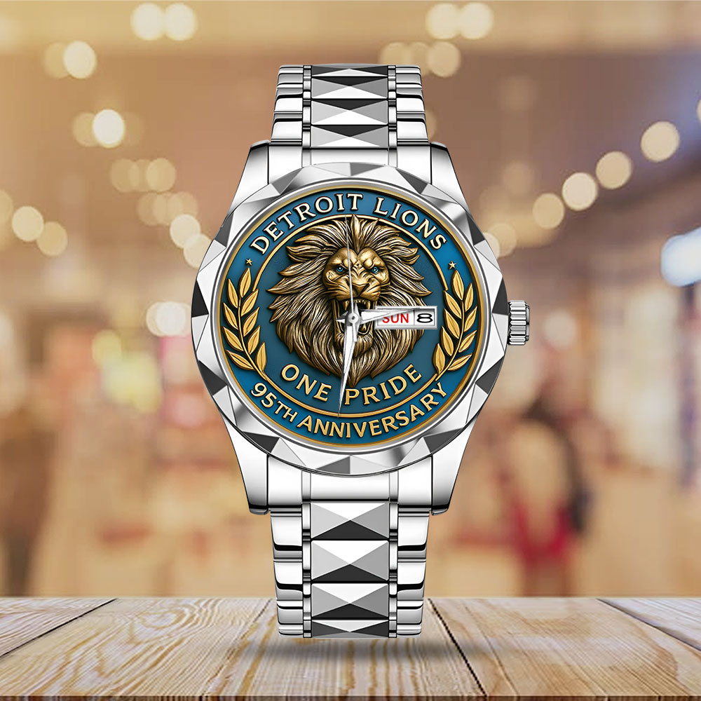 Detroit Lions 95th Anniversary Alloy Luxury Quartz Watch – MAITM12945 ...