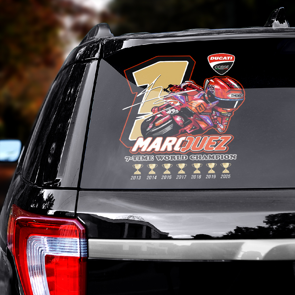 Ducati Lenovo Team x Marc Márquez 2025 World Champion 3D Car Sticker ...