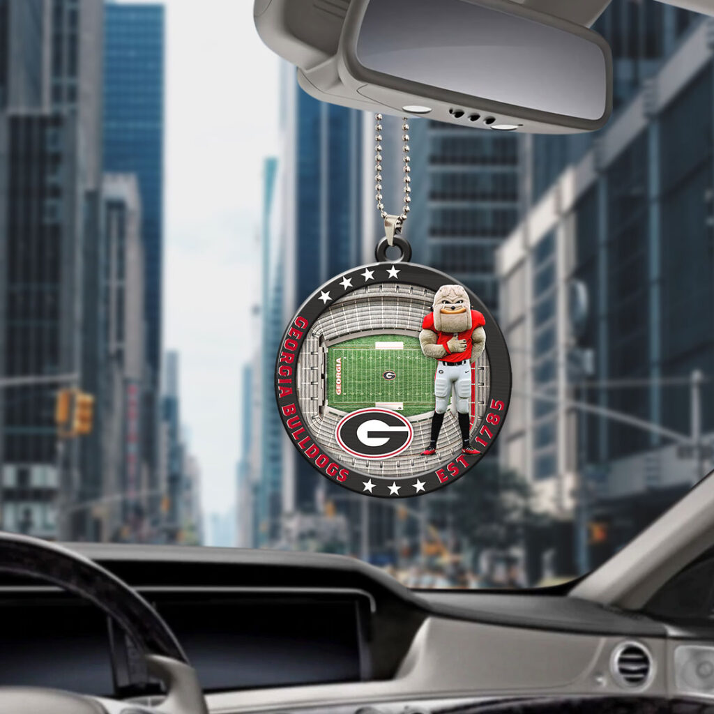 Georgia Bulldogs Football Custom shape 2-sided Acrylic Car Ornament ...