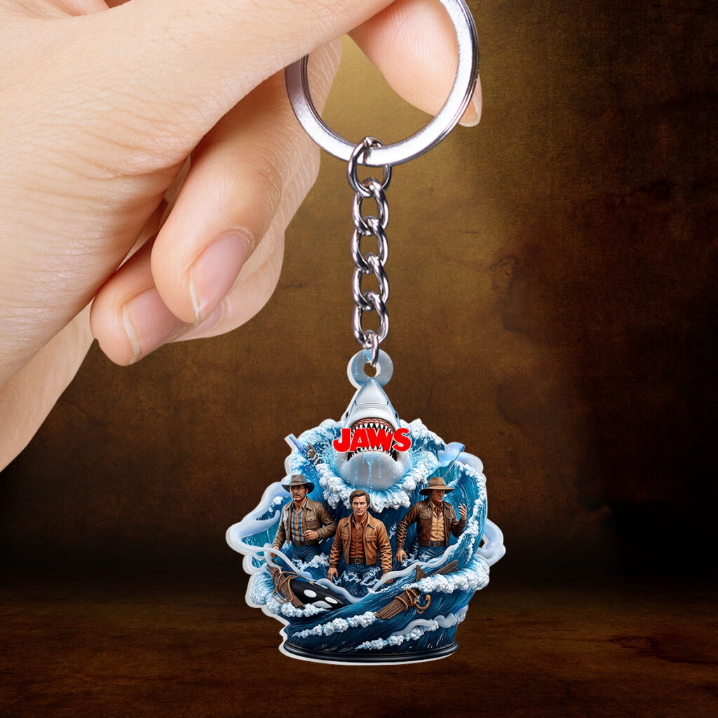 Jaws Custom Shape 2-sided Keychain – HOATT12566 | Gifnestbuys