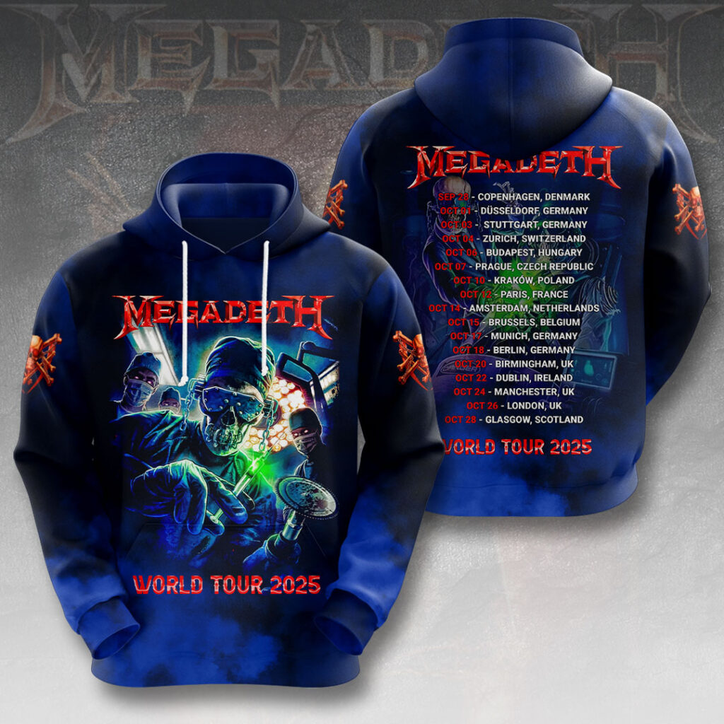 Megadeth 2025 World Tour 3D Apparel – HOATT13450 | Gifnestbuys