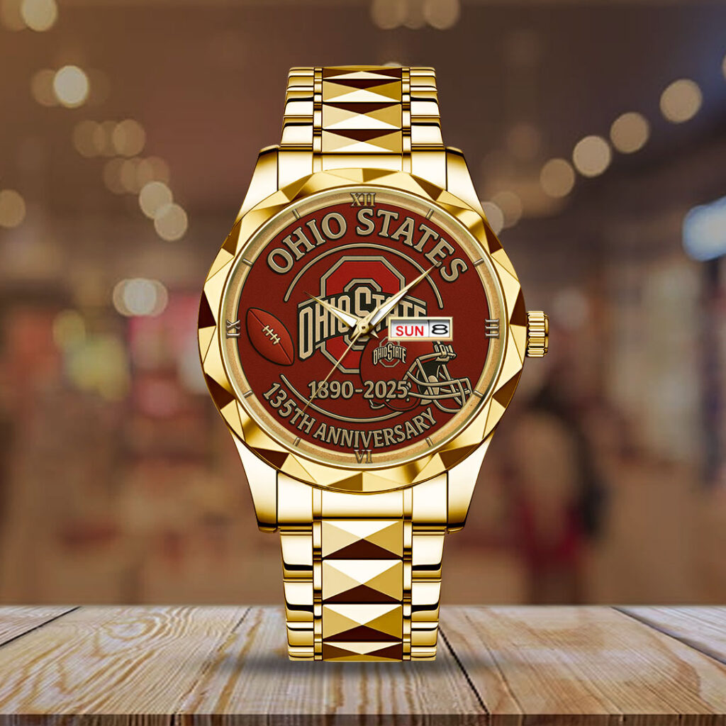 Ohio State Buckeyes Football Alloy Luxury Quartz Watch – HOATT13477 ...