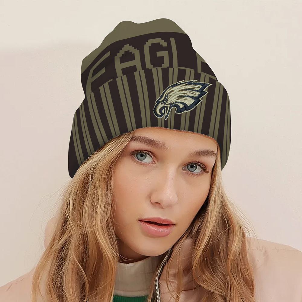Philadelphia Eagles 2025 Salute to Service Beanie Hat – TANTN16572 ...