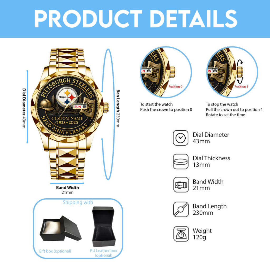Personalized Pittsburgh Steelers 92nd Anniversary 2026 Alloy Luxury ...