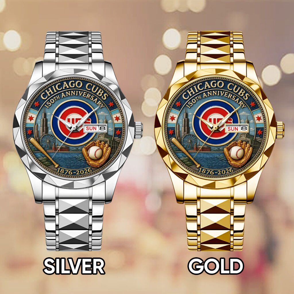 Chicago Cubs 150th Anniversary 2025 Alloy Luxury Quartz Watch ...