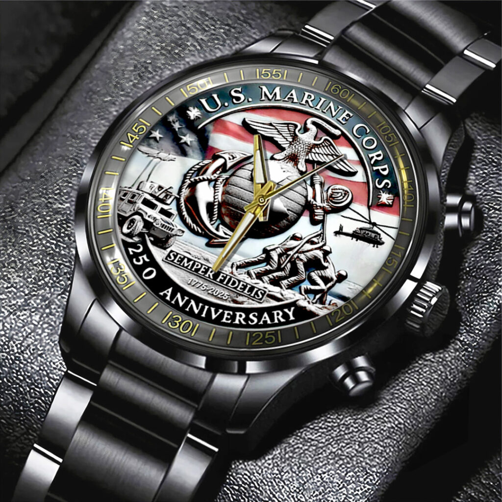 US Marine Corps Black Stainless Steel Watch – TANTN15908 | Gifnestbuys