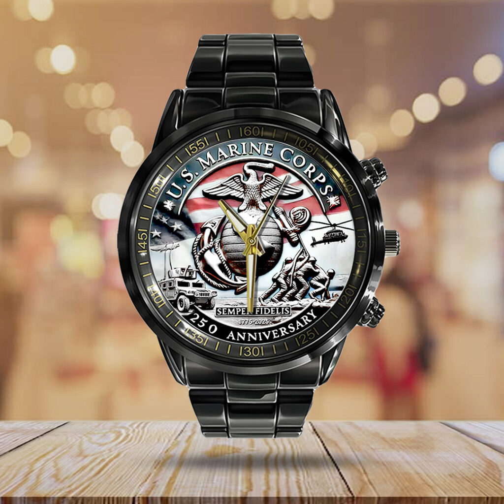 US Marine Corps Black Stainless Steel Watch – TANTN15908 | Gifnestbuys
