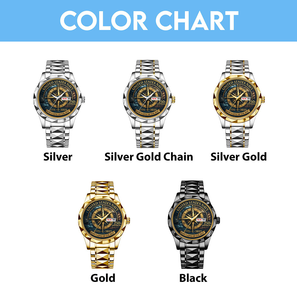 US Navy 250th Anniversary Alloy Luxury Quartz Watch – MAITM12724 ...