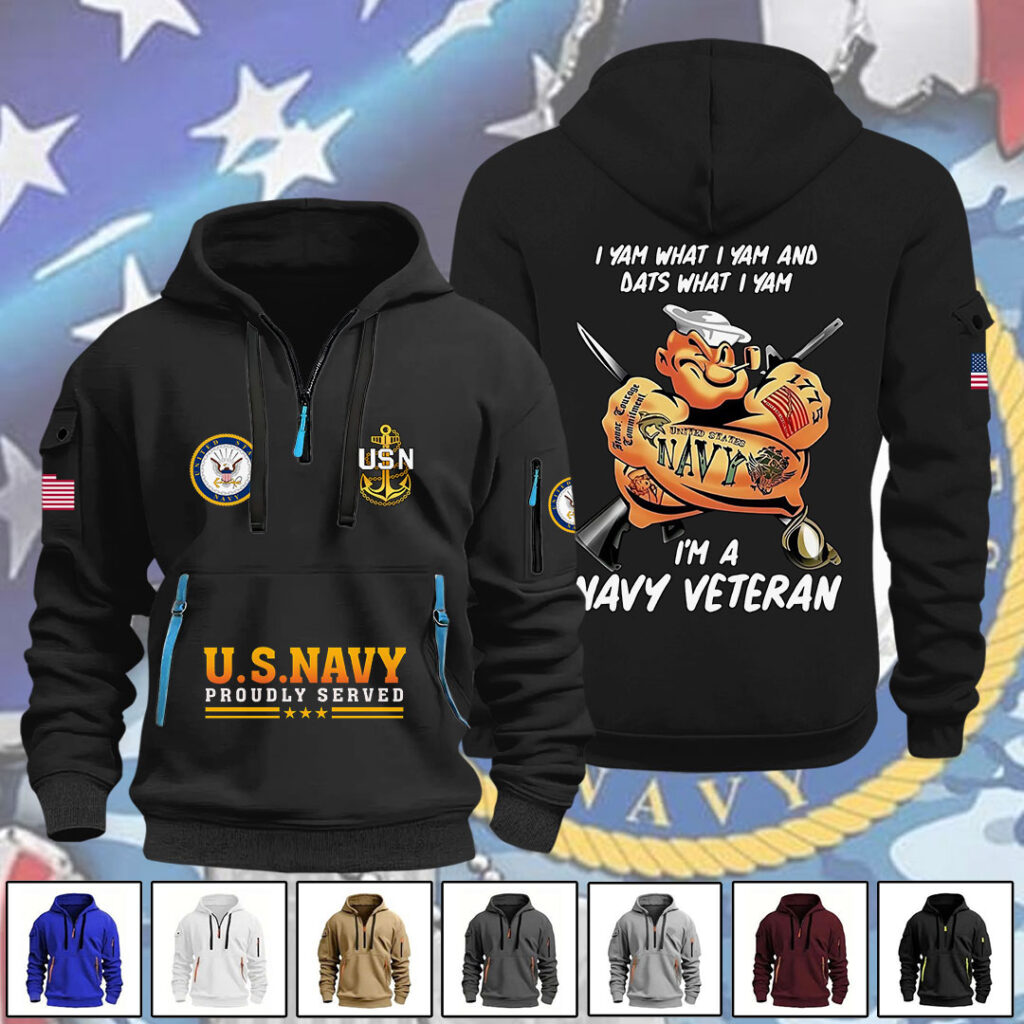 US Navy 2D Quarter Zip Hoodie – TMTHU987 | Gifnestbuys