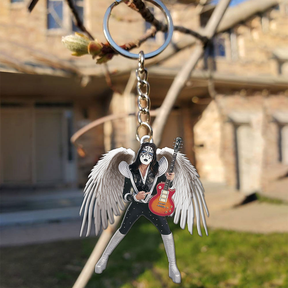 KISS x Ace Frehley Custom Shape 2-sided Keychain – MAITM13458 | Gifnestbuys