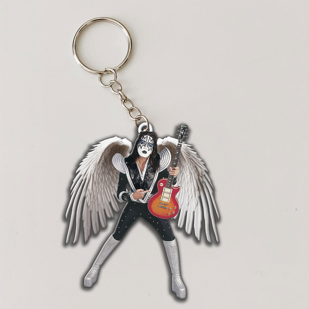 KISS x Ace Frehley Custom Shape 2-sided Keychain – MAITM13458 | Gifnestbuys
