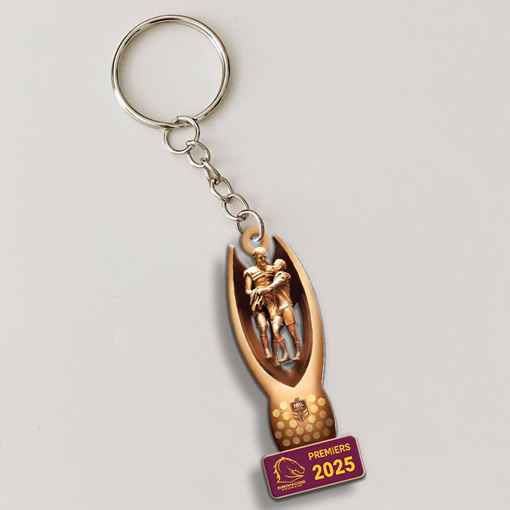 Brisbane Broncos 2025 Premiers Custom Shape 2-sided Keychain ...