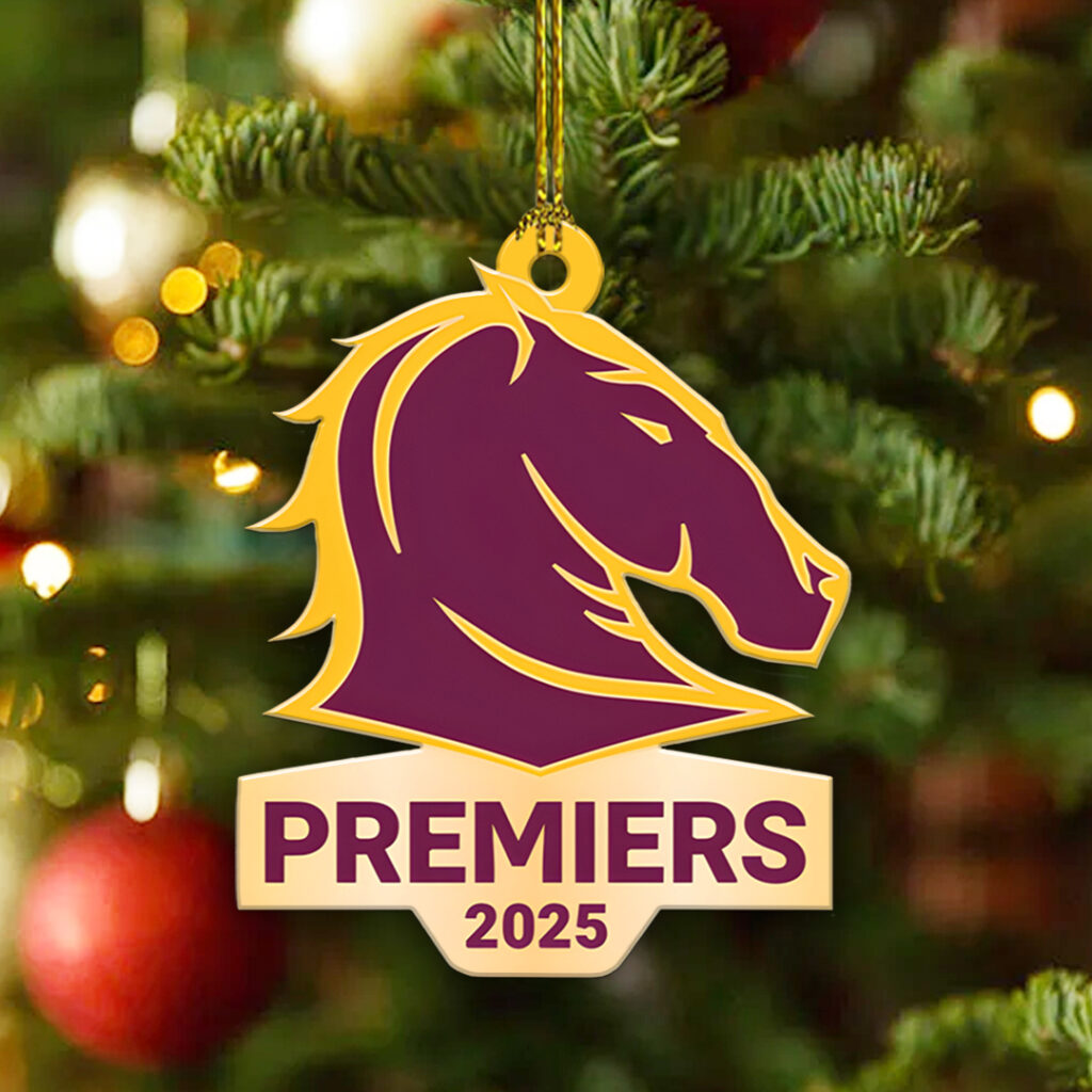 Brisbane Broncos 2025 Premiership Custom Shape 2-sided Acrylic Ornament ...