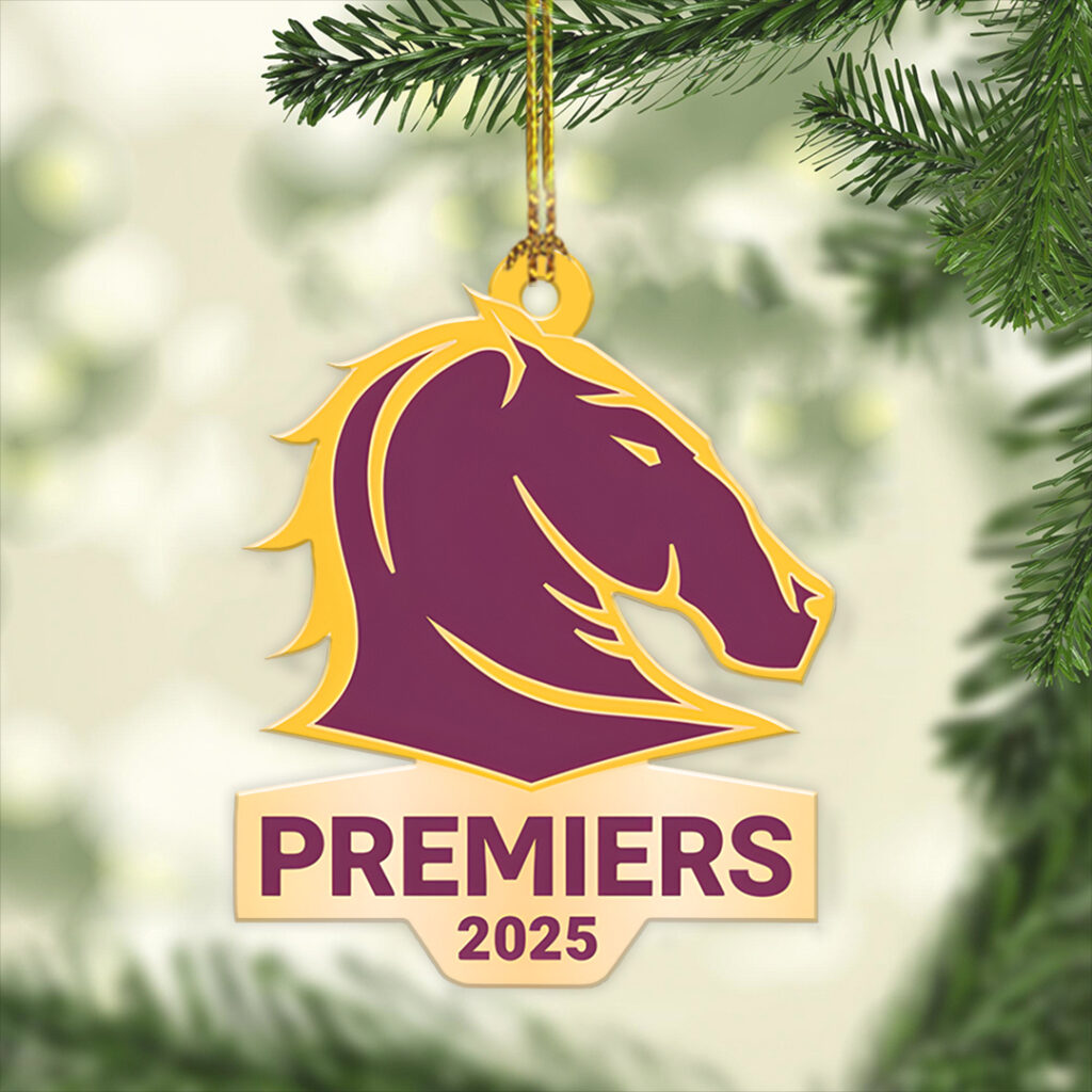 Brisbane Broncos 2025 Premiership Custom Shape 2-sided Acrylic Ornament ...