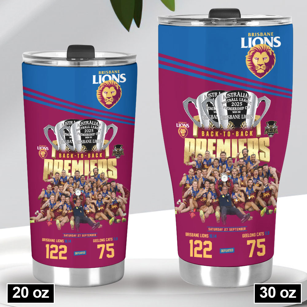 Brisbane Lions Premiers 2025 Tumbler Cup – HOATT13531 | Gifnestbuys