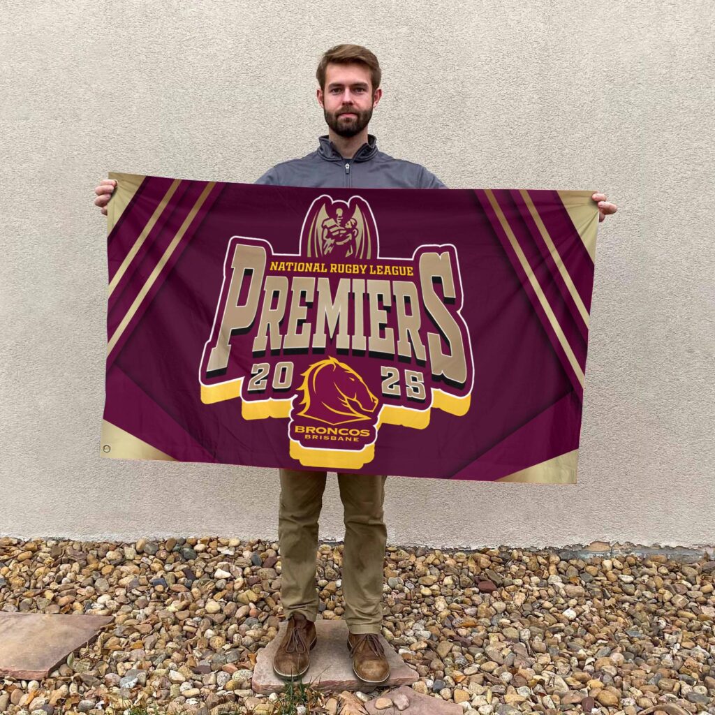 Brisbane Broncos 2025 NRL Premiers 3D Double-side House Flag ...