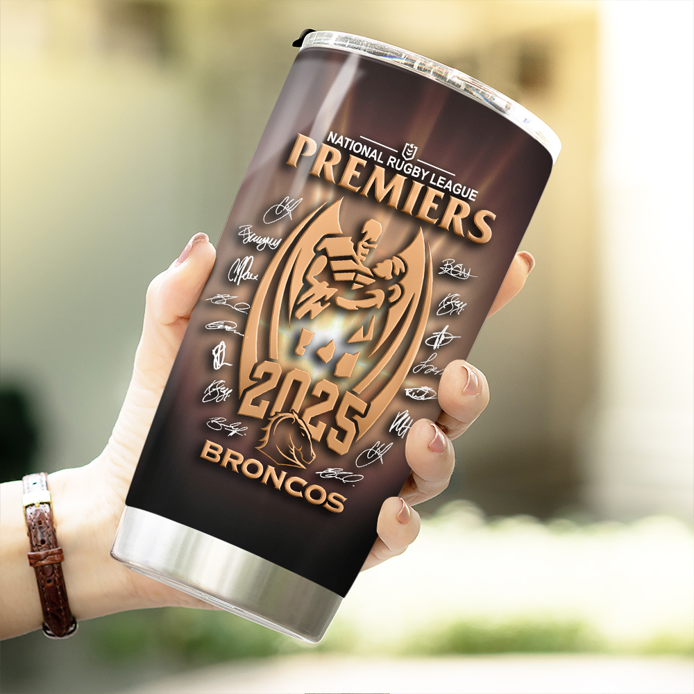 Brisbane Broncos 2025 NRL Premiers Tumbler Cup – HOATT13700 | Gifnestbuys