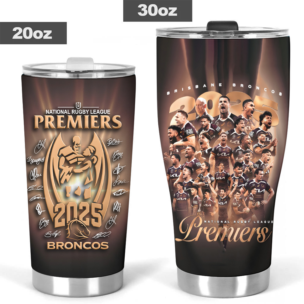 Brisbane Broncos 2025 NRL Premiers Tumbler Cup – HOATT13700 | Gifnestbuys
