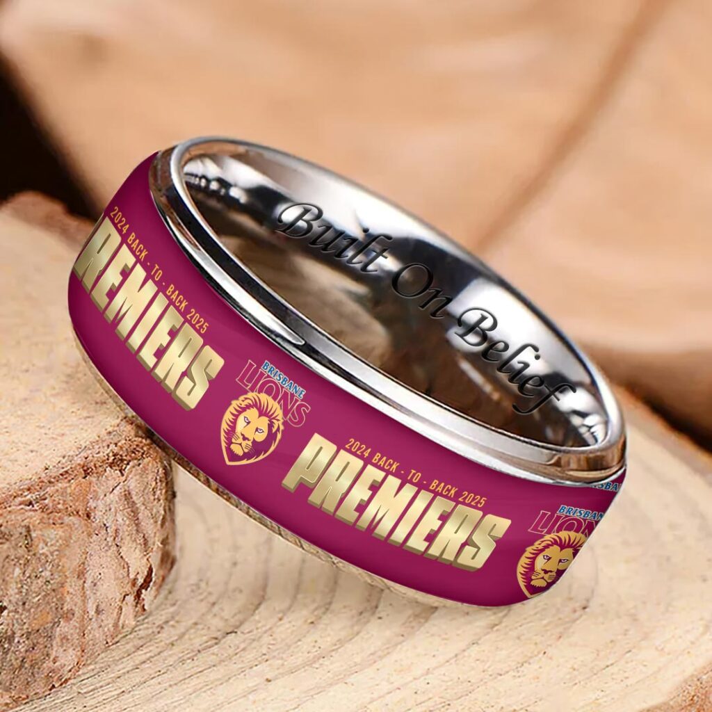 Brisbane Lions 2025 AFL Premiers Custom Alloy Ring – HOATT13770 ...