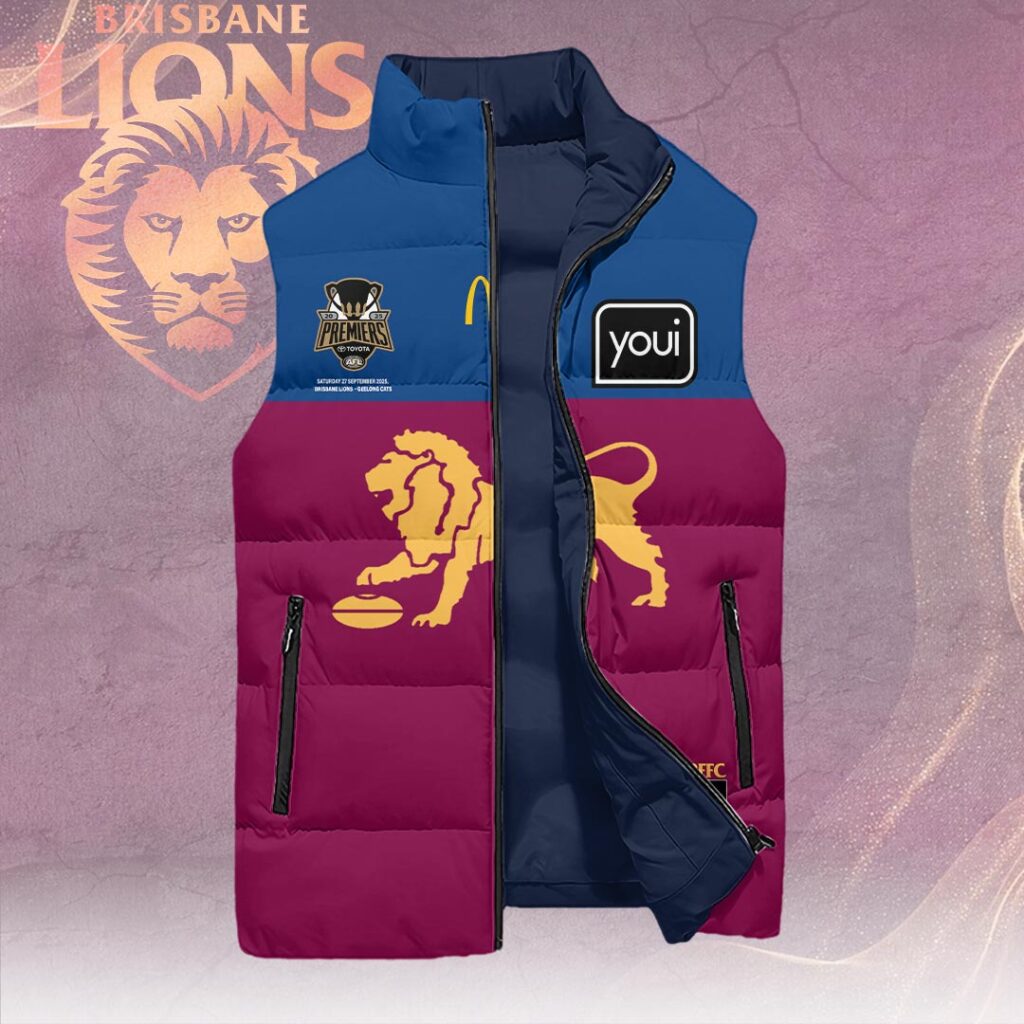Brisbane Lions 2025 AFL Premiers 3D Sleeveless Down Jacket – HOATT14079 ...