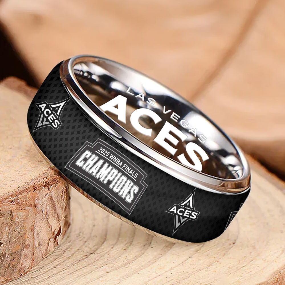 Las Vegas Aces 2025 WNBA Champions Custom Alloy Ring – TMTHU1448 ...
