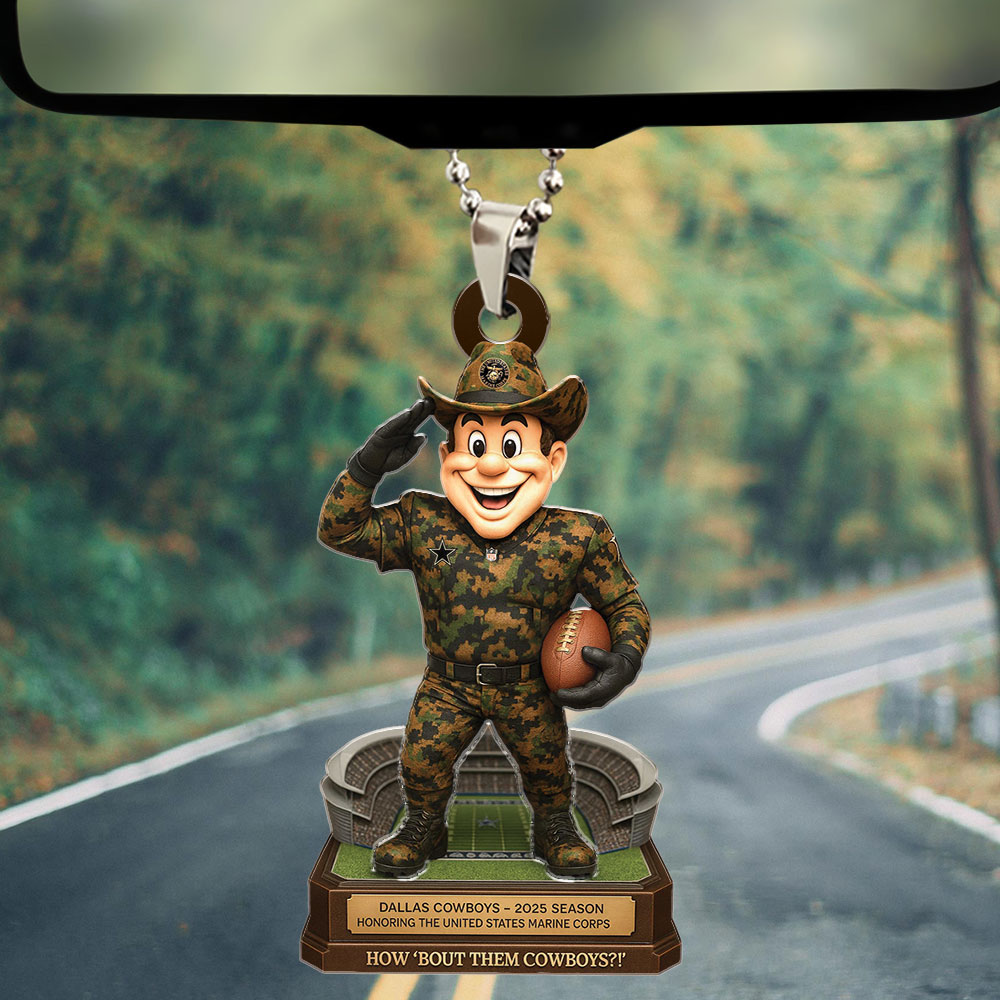 Dallas Cowboys x US Marine Corps Custom shape 2-sided Acrylic Car ...