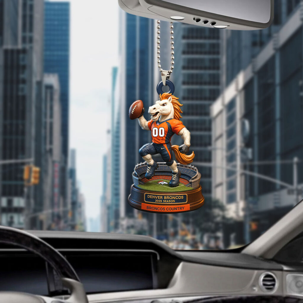 Denver Broncos 2025 Season Custom shape 2-sided Acrylic Car Ornament ...