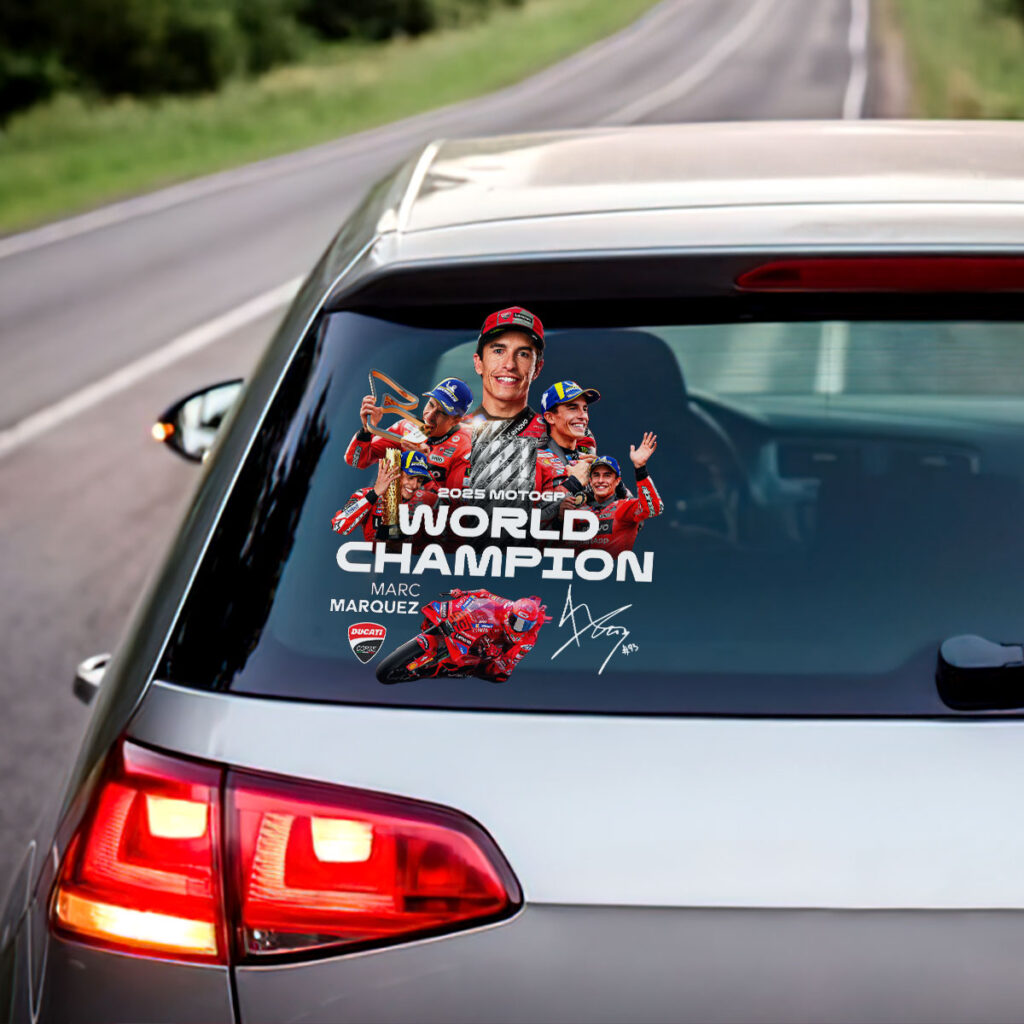Ducati Lenovo Team x Marc Márquez 2025 World Champion 3D Car Sticker ...