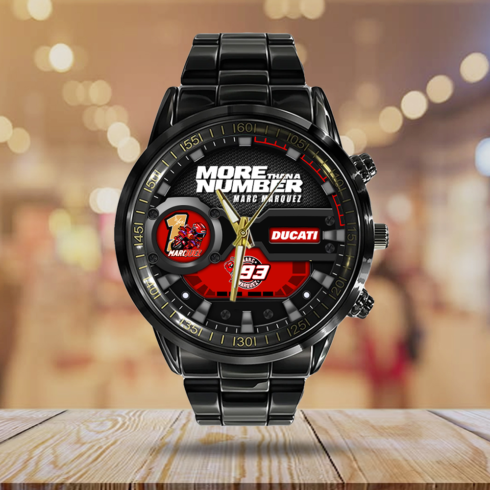 Ducati Lenovo Team x Marc Márquez Black Stainless Steel Watch ...