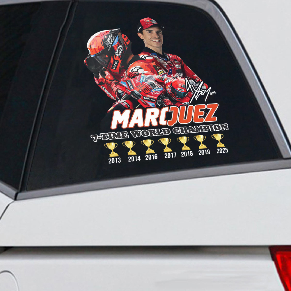 Ducati Lenovo Team x Marc Márquez 2025 World Champion 3D Car Sticker ...