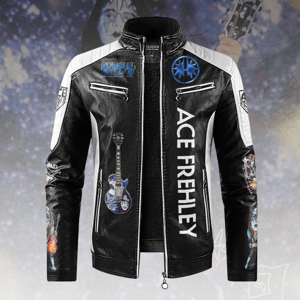 KISS x Ace Frehley 2D Leather Fleece Jacket – HOATT14014 | Gifnestbuys