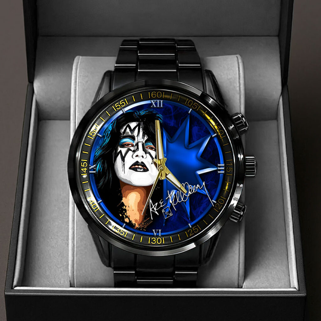 KISS x Ace Frehley Black Stainless Steel Watch – HOATT14219 | Gifnestbuys
