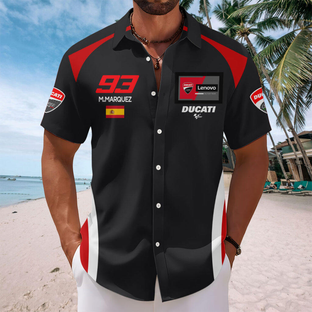 Marc Márquez Short Sleeve Button-Down Shirt – TMTHU1594 | Gifnestbuys