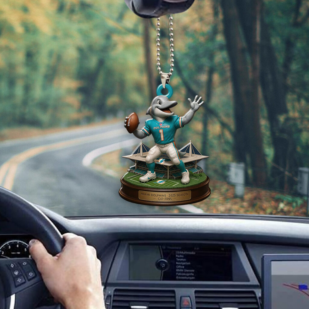 Miami Dolphins 2025 Season Custom shape 2-sided Acrylic Car Ornament ...