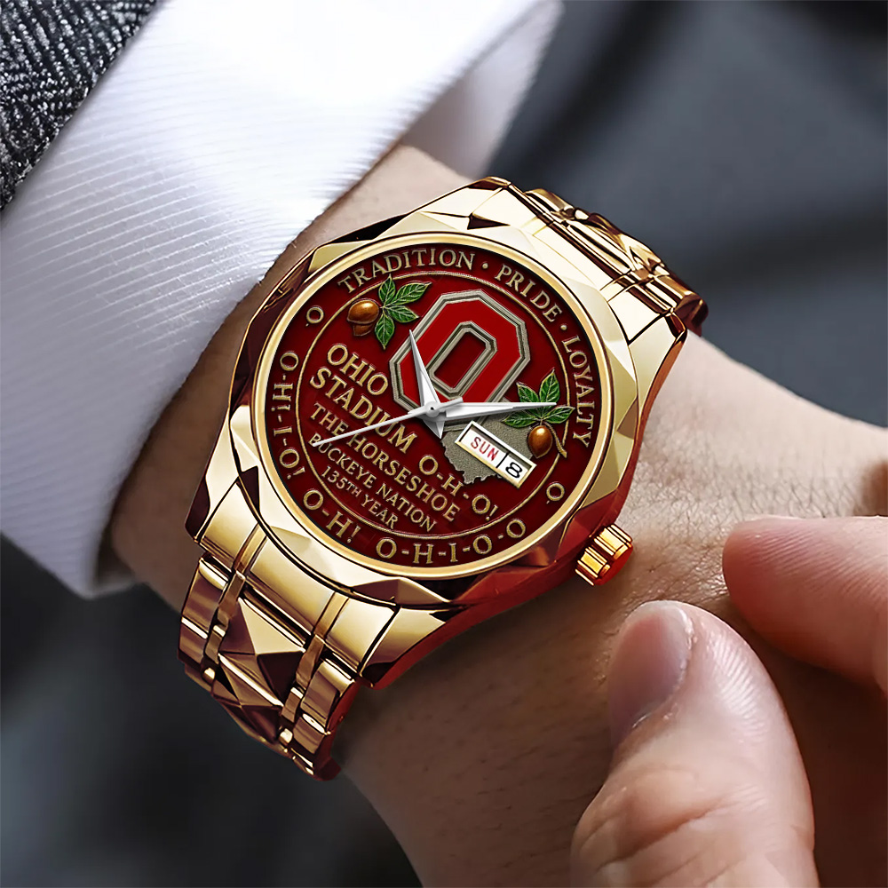 Ohio State Buckeyes Football Alloy Luxury Quartz Watch – TANTN17993 ...