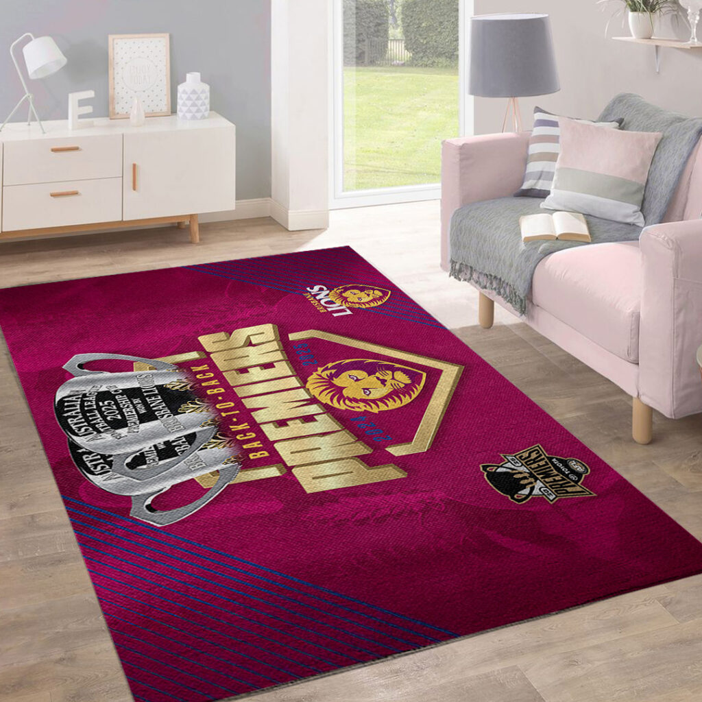Brisbane Lions Premiers 2025 Rectangular Rug – TANTN17381 | Gifnestbuys