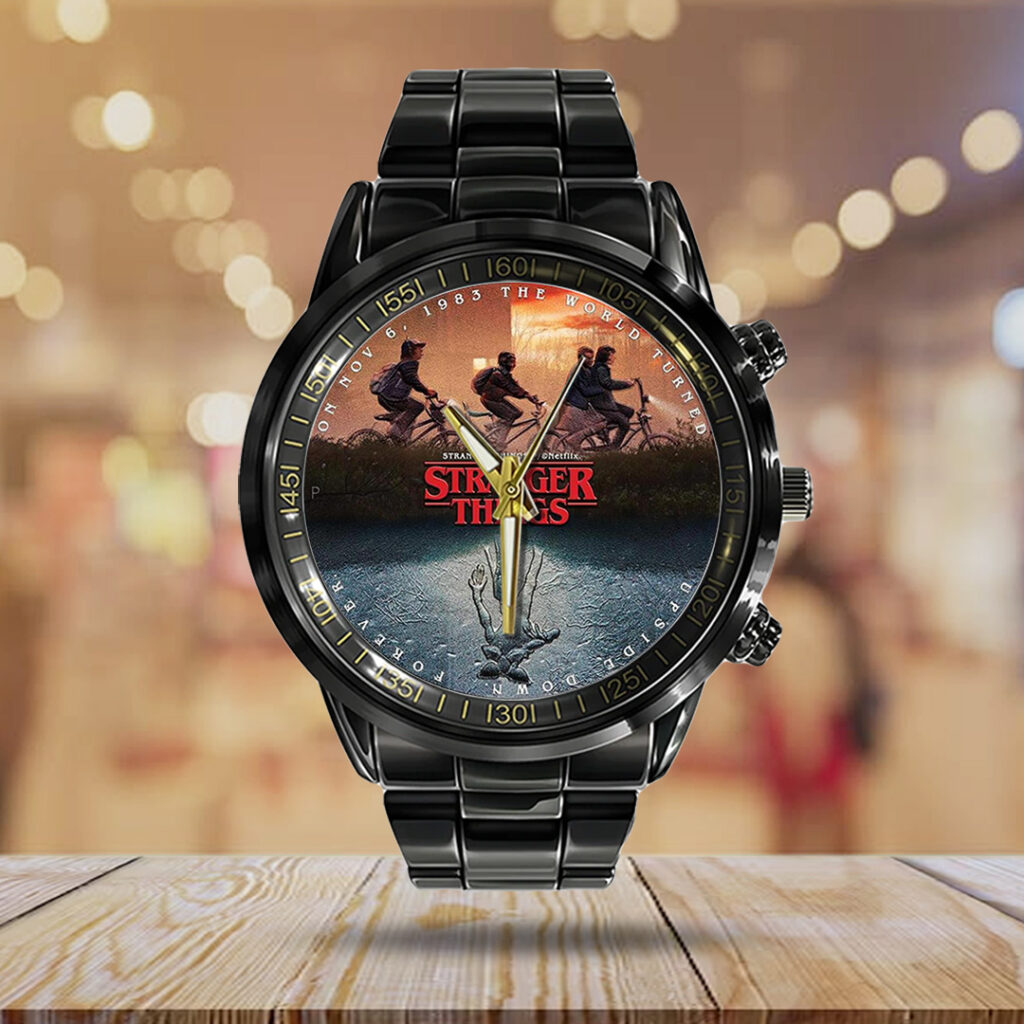 Stranger Things Black Stainless Steel Watch – TANTN17477 | Gifnestbuys