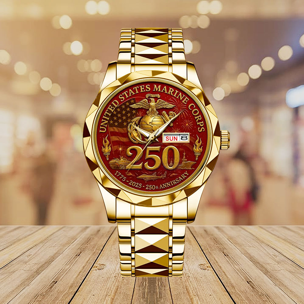 US Marine Corps 250th Anniversary Alloy Luxury Quartz Watch ...
