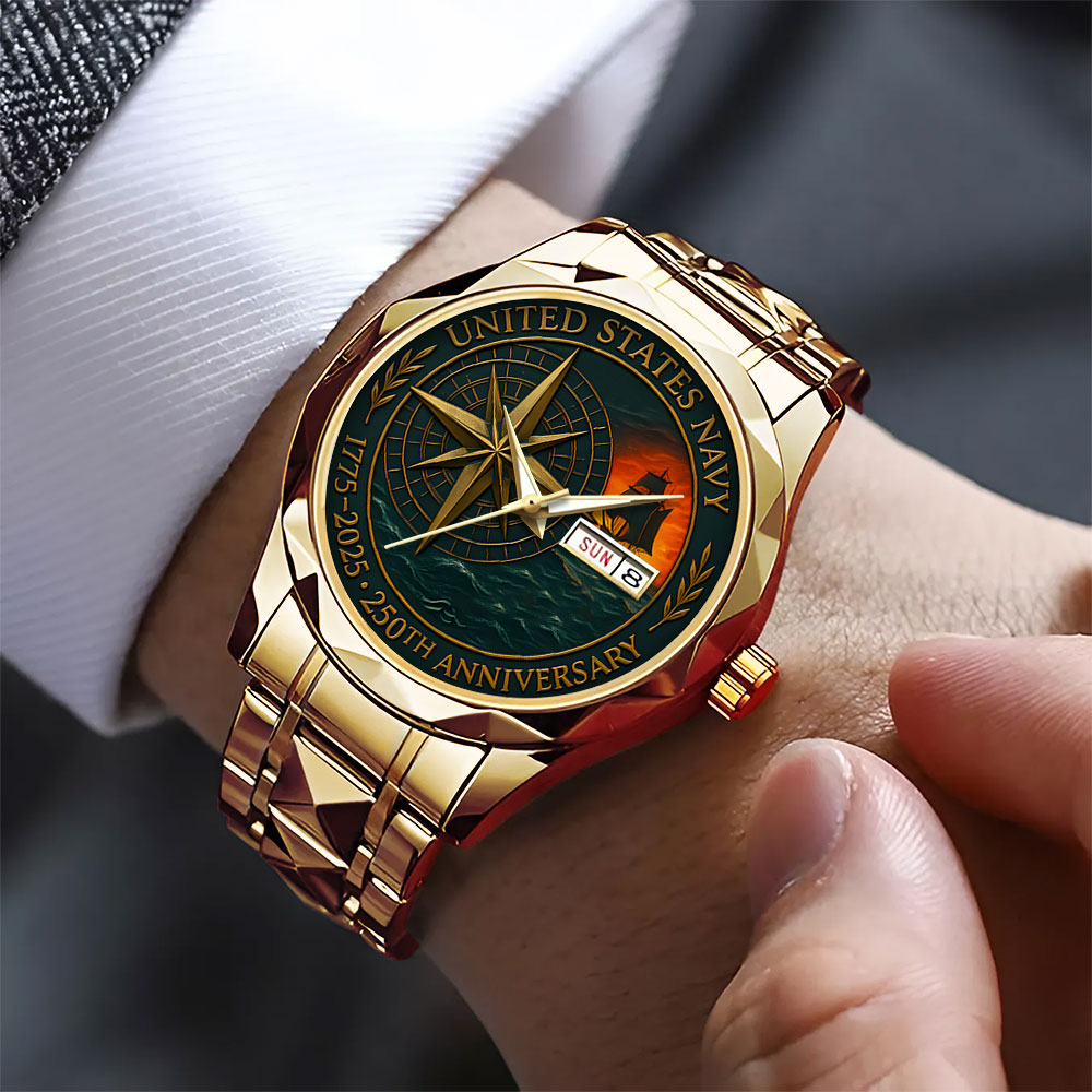 US Navy 250th Anniversary Alloy Luxury Quartz Watch – TANTN17235 ...