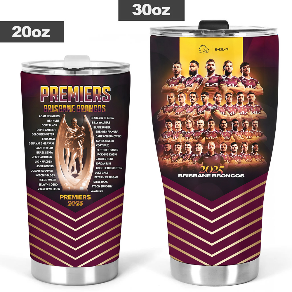 Brisbane Broncos 2025 NRL Premiers Tumbler Cup – TMTHU2138 | Gifnestbuys