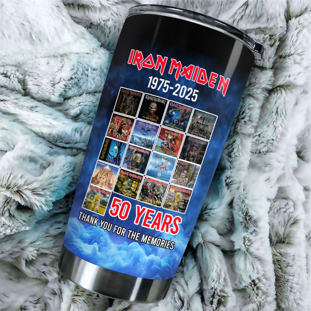 Iron Maiden 50th Anniversary Tumbler Cup – HOATT14461 | Gifnestbuys