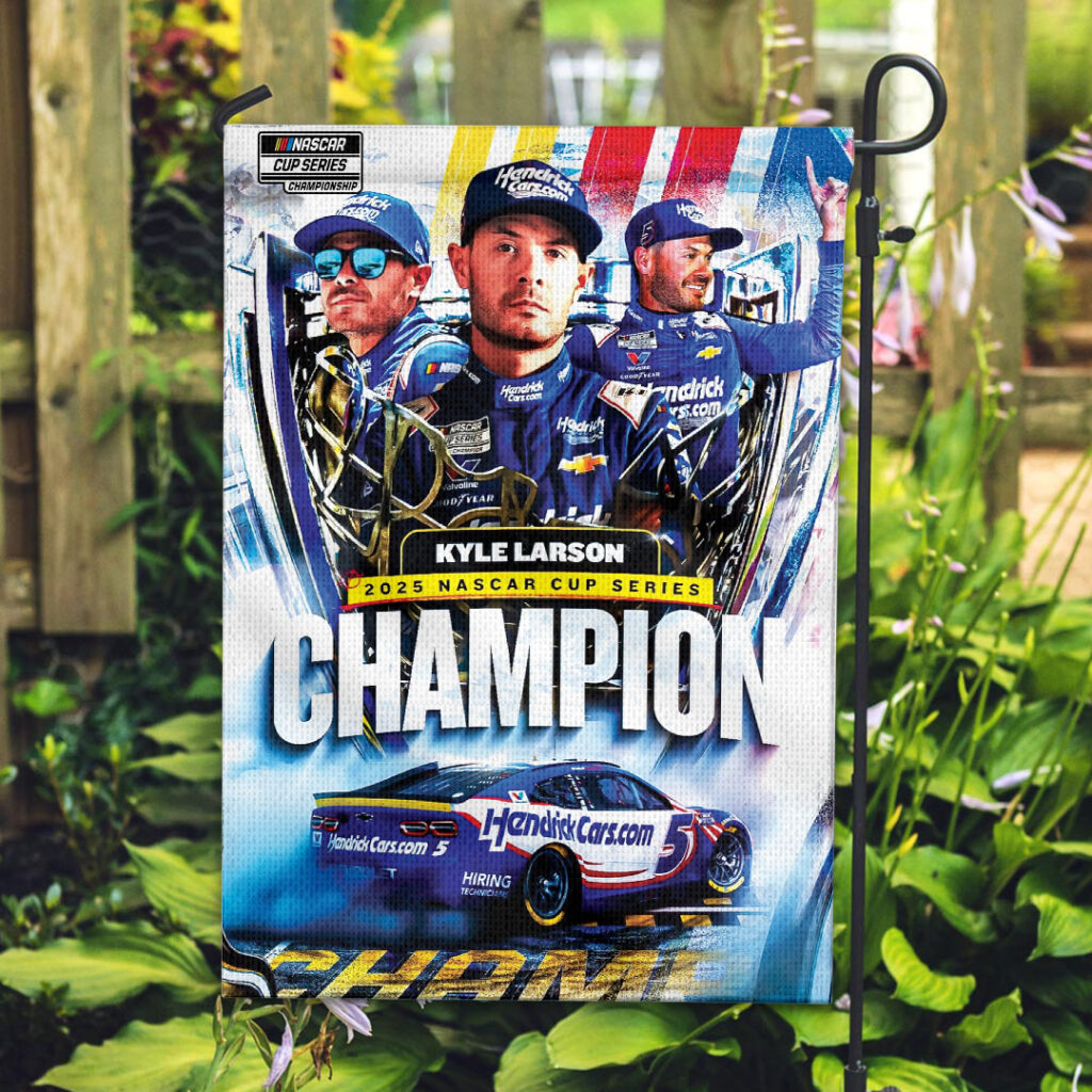 Kyle Larson 2025 NASCAR Cup Series Champion Double-side Garden Flag ...